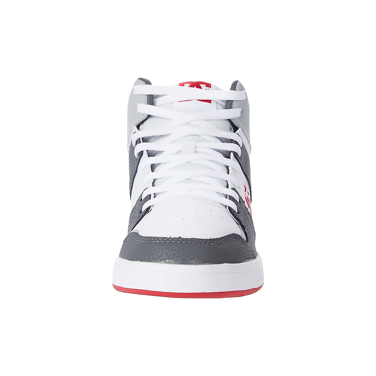 DC Mens Cure Casual High-Top Skate Shoes Sneakers White/Grey/Red 13 D - Medium