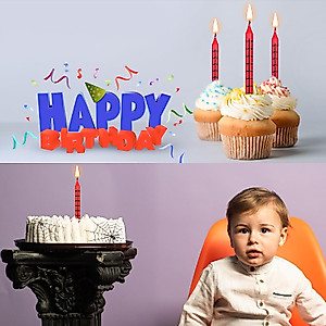 12 Pcs Spider Themed Birthday Candles Spider Web Cake Topper for Spider Party Decoration Birthday Baby Shower Halloween Party