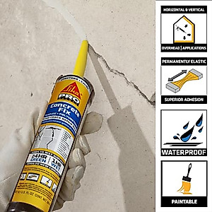 Sikaflex Concrete Fix, Limestone, Elastic sealant sealing cracks and joints, paintable polyurethane , 10.1 fl. Oz