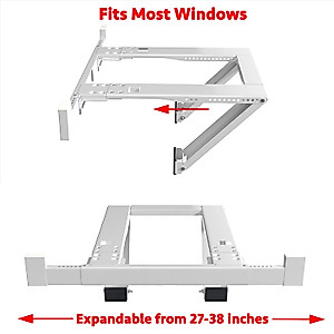 Alpine Hardware American Owned Drillless Drill-Less Window Air Conditioner & Heat Pump Bracket - Window AC Support - Supports Air Conditioners Well Over 200 lbs. - Patented Design No Drilling Model