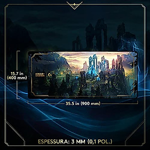 Logitech G840 XL Cloth Gaming Mouse Pad - 0.12 in Thin, Stable Rubber Base, Performance-Tuned Surface, Official League of Legends Edition