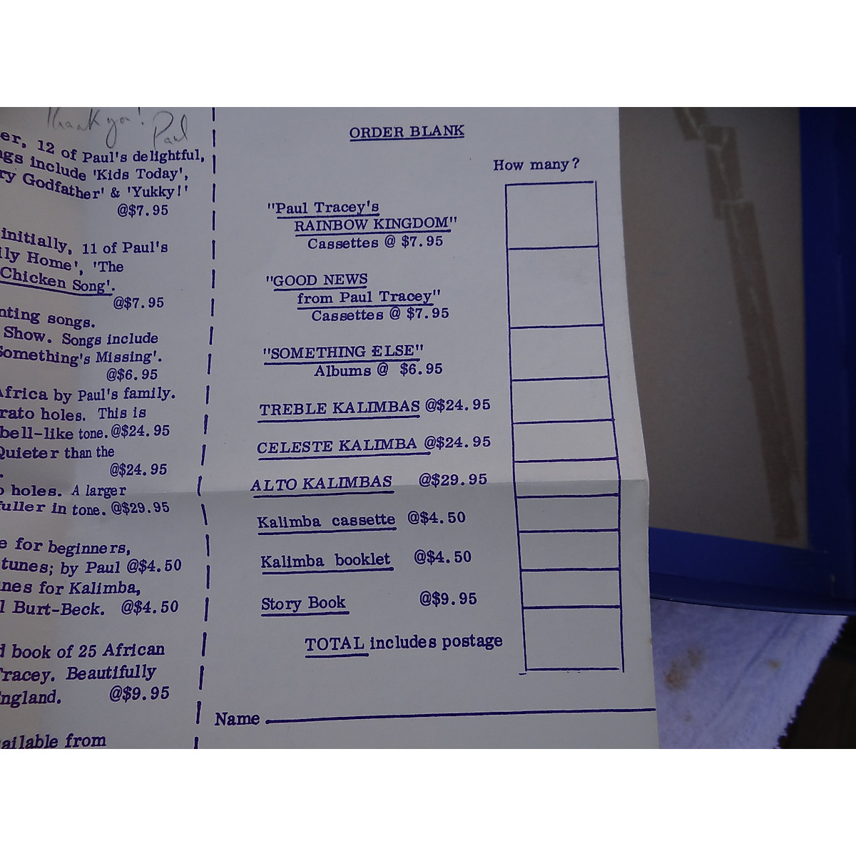 Hugh Tracey Alto Kalimba with Internal Mic Pickup 15-key Alto Kalimba