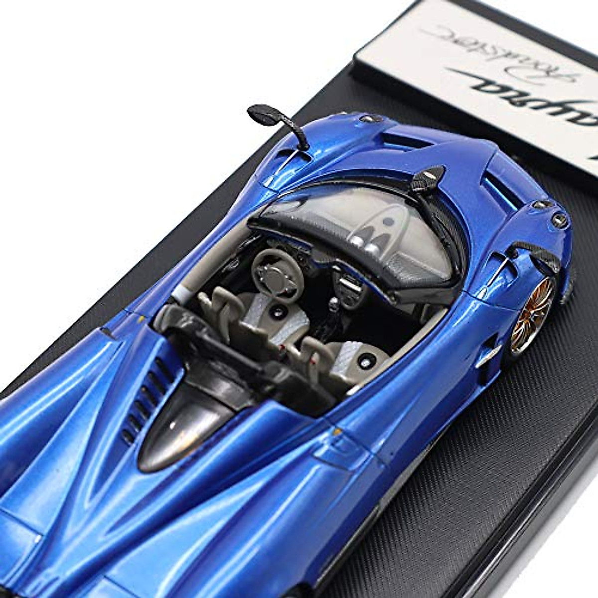 Pagani Huayra Roadster Blue Metallic with Carbon Accents 1/43 Diecast Model Car by LCD Models