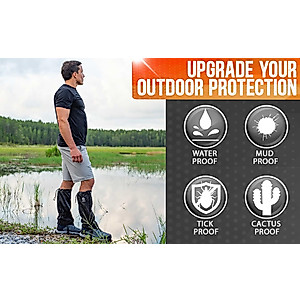 Pike Trail Waterproof Adjustable Leg Gaiters: For Hiking in Mud, Sand, and Snow - Hunting, Mountain Climbing, or Snowshoeing