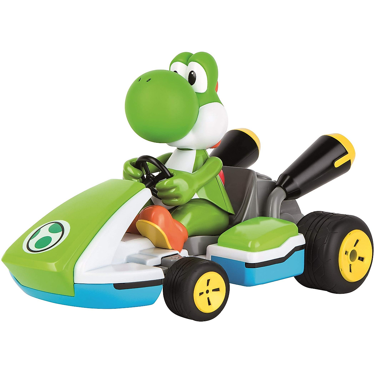 Carrera RC 370162108X Official Licensed Mario Kart Yoshi Race Kart 1:16 Scale 2.4 GHz Splash Proof Remote Control Car Vehicle with Sound and Body Tilting Action - Kid Toys