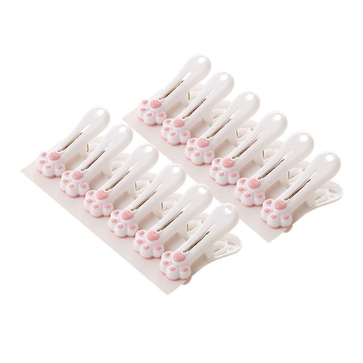 Cat Paw Food Bag Clothes Pegs Durable Long Lasting Clips for Underwear Towels Socks