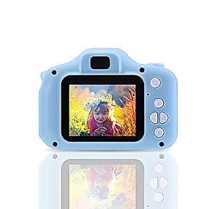 NC HD Children's Digital Camera Cartoon Camera Portable SLR Camera Toy Kids Birthday Gift HD (1300W Pixels) Blue