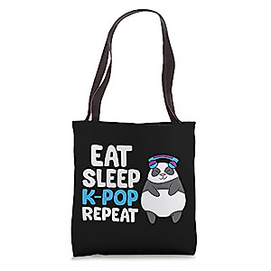 Eat Sleep K Pop Repeat Women Men Kids K-Pop Music Tote Bag