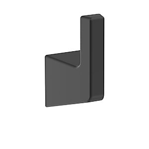 Amerock BH36000MB | Matte Black Single Robe Hook | 3-9/16 in. (90 mm) Length Towel Holder | Blackrock | Towel Hook for Bathroom | Bathroom Hardware | Bath Accessories