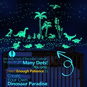 Glow in the Dark Stickers - Glow in the Dark Stars for Ceiling Kids Glow Stars for Ceiling Stars Glow in the Dark Glow in the Dark Ceiling Decorations Wall Decals Glowing Stars for Ceiling (Dinosaur1)