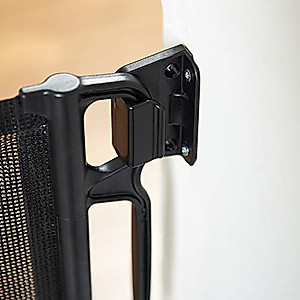 EasyBaby Retractable Baby Gate, 33" Tall, Extends up to 55'' Wide, Black/Child Safety Baby Gates, Pet Retractable Gates for Stairs, Doorways, Hallways, Indoor and Outdoor