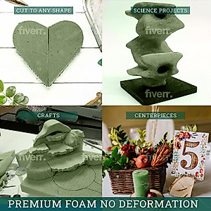 Pack of 6 Dry Floral Foam Blocks for Artificial Flower Arrangements, Styrofoam for Artificial Flowers & Crafts Supplies - with Craft Foam Block Cutting Knife, Styrofoam Blocks - 8.75"L x 4"W x 2.75"H