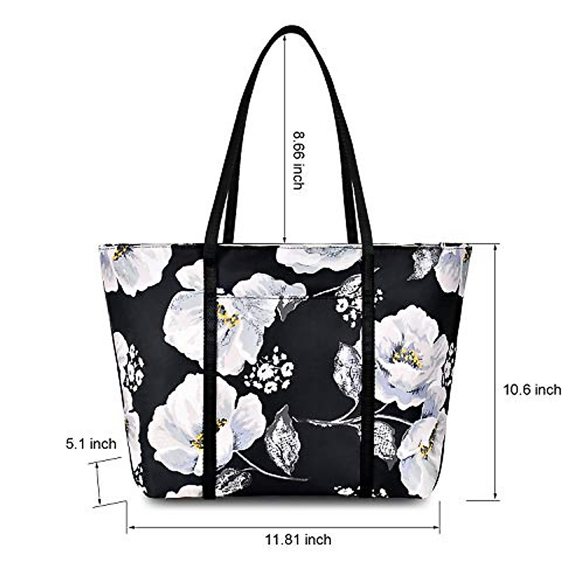 Floral Tote Bag Shoulder Bags For Women Waterproof Tote Handbags For Teens Beach School - Big Flower