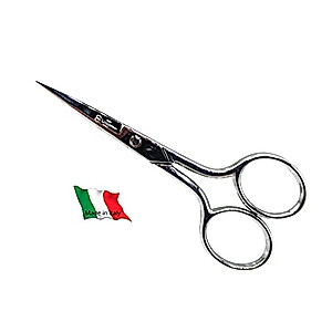 Ultima 4 Inch Embroidery Scissors – Drop Forged Carbon Steel Embroidery Sheers, Straight Blade, Chrome Plated & Made in Italy