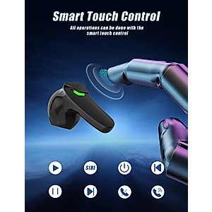 ZBC Earbuds Wireless Bluetooth in-Ear Headphones with 4 Microphones ENC Noise Cancelling Clear Calls Wireless Ear Buds 30H Playback IPX5 Waterproof Sports Stereo Earphones for iPhone Android (Blue)