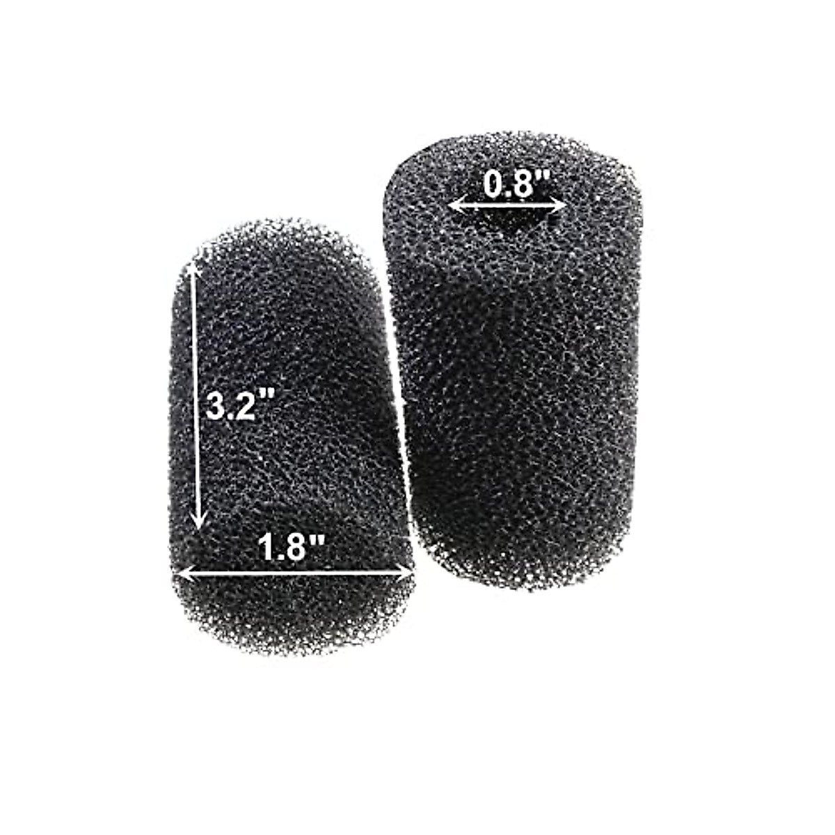 AQUANEAT 6-Pack Pre-Filter Sponge for Aquarium Shrimp Fry Fish Tank Filter 0.8” Intake, Replacement Foam Cover