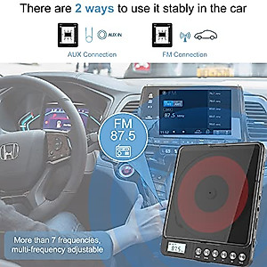 CD Player Portable,Portable CD Player with Built-in Speakers,Rechargeable CD Player for Car with FM Transmitter,Walkman CD Player with Dual Headphones Jack for Kids Elderly,Anti- Shock Protection