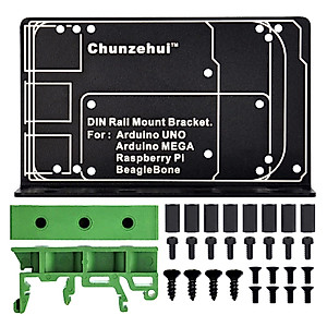 DIN Rail Mount Bracket for Raspberry Pi 1A+ 1B+ 2B 3B 3B+ 4B Zero, UNO Mega-2560 BeagleBone Black