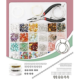 Jewelry bracelet Making kit - 1020PCS Beads for Jewelry Making,Jewelry Making Supplies with Crystal Beads,DIY for Bracelet Necklace Earrings Rings,toys for Girls and Adults,ideal gifts for kids