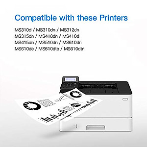 LxTek Compatible Toner Cartridge Replacement for Lexmark 50F1000 to use with MS610dn MS510dn MS415dn MS610de MS310d MS312dn MS410dn MS310dn MS410d Printers (Black, 1 Pack)
