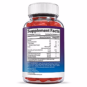 Justified Laboratories (10 Pack) Keto Apple Cider Vinegar Gummies 1000MG ACV Made from The Mother with Pomegranate Juice Beet Root B12 600 Gummys