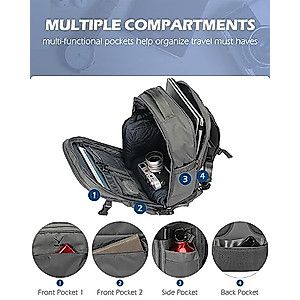 Hynes Eagle 20L Travel Backpack Carry on Backpack Women Men Personal Item Bag for Spirit Airlines Small Nylon Laptop Backpack 14 inches Grey