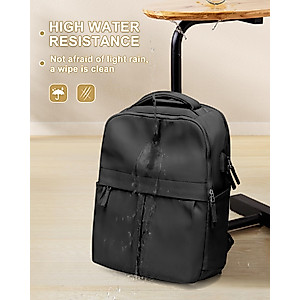 suratio Black Laptop Backpack for Women Gym Backpack Casual Daypack Backpacks Travel Backpack for Traveling on Airplane Work Backpack for Men Lightweight Computer Backpack College Teacher Backpack