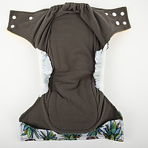 Sigzagor 3 AIll in One Cloth Diapers Nappies for Night AIO Sewn in Insert Reusable Washable (Arrow Pineapple Pack)