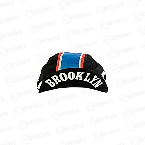 Outdoor Vintage - Anti Sweat Cotton Cycling Cap | L’Eroica, Tour de France, Giro D’Italia Style Bicycle Cap,Team Jersey Caps (Brooklyn Black)