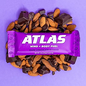 Atlas Protein Bar, 20g Protein, 1g Sugar, Clean Ingredients, Gluten Free (Whey Variety, 12 Count (Pack of 1))