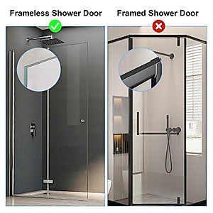 Homevacious 2 Pack Shower Door Hooks Towel Hooks for Bathroom Frameless Glass Shower Door SUS 304 Stainless Steel Drilling-Free Hanger Shower Hooks- Brushed Gold