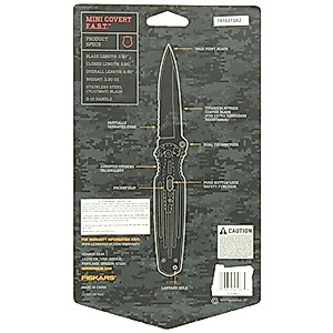 Gerber Gear Mini Covert Knife FAST, Serrated Edge, Black [22-41967]
