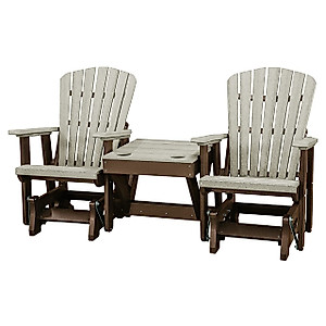 American Furniture Classics 515WWTB-K Double Glider, One Size, Weatherwood/Tudor Brown
