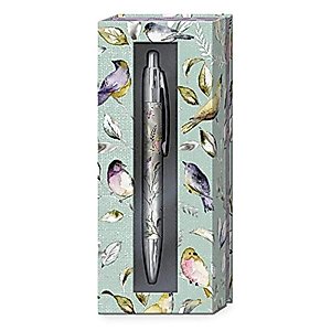 Punch Studio with Boxed Pen with Birds, Black (43824)