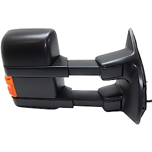 Kool Vue Right Power Heated Towing Door Mirror Compatible With Ford F-250 Super Duty 2008 With Signal Light Textured Crew Cab