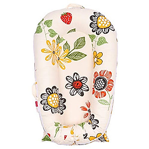 Baby Lounger Cover for Dockatot Deluxe + | Premium Quality Newborn Lounger Cover | 100% Cotton Hypoallergenic Extra Cover [Fits Deluxe+] (Cover Only) Floral