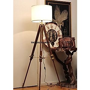 Thor Vintage Classic Tripod Floor Lamp Nautical Floor Lamp Home Decor lamp ( Without Lampshade ) Rustic Vintage Home Decor Gifts