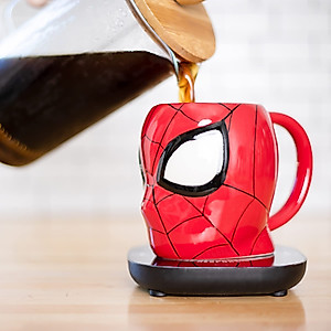 Uncanny Brands Spider-Man Mug Warmer with Spidey Molded Mug – Keeps Your Favorite Beverage Warm - Auto Shut On/Off