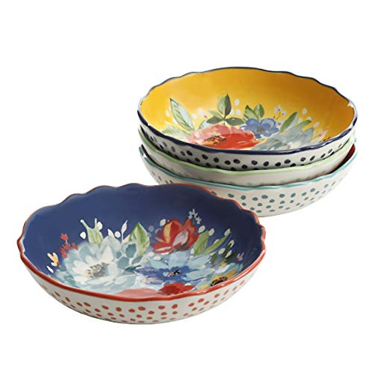 The Pioneer Woman Melody 7.5-Inch Pasta Bowls, Set of 4