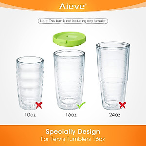Aieve Leakproof Travel Lids, 4 Pack Replacement Tumbler Lid Compatible with Tervis Tumbler 16 oz