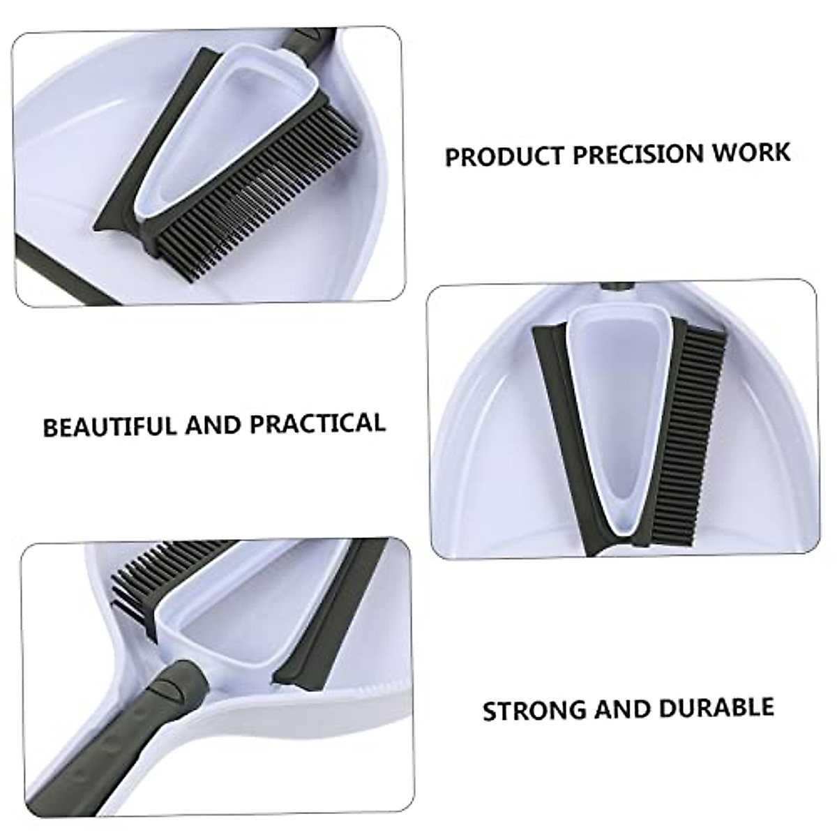 1 Set Pet Cleaning Broom Epilator Small Broom Clean Brush and Multi Functional Cleaning Brush Pet Cage 2-in-1 Dustpan Broom Hair Remover Pet Broom with Dustpan Pp Coffee Outanaya