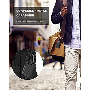 ProCase AirPods 3 Case 2021 with Keychain, Full-Body Rugged Protective Shockproof Carrying Case Cover for AirPods 3rd Generation -Black