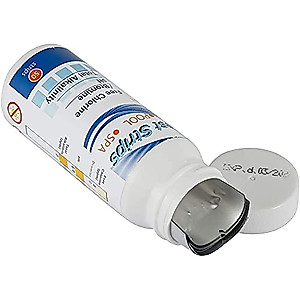 100 Pcs 2 Bottles 3 in 1 Test Strips, Pool Spa Hot Tub Water Test Strips Dip Test Strips for Swimming Pool,Test Total Hardness,Free Chlorine,Bromine,Total