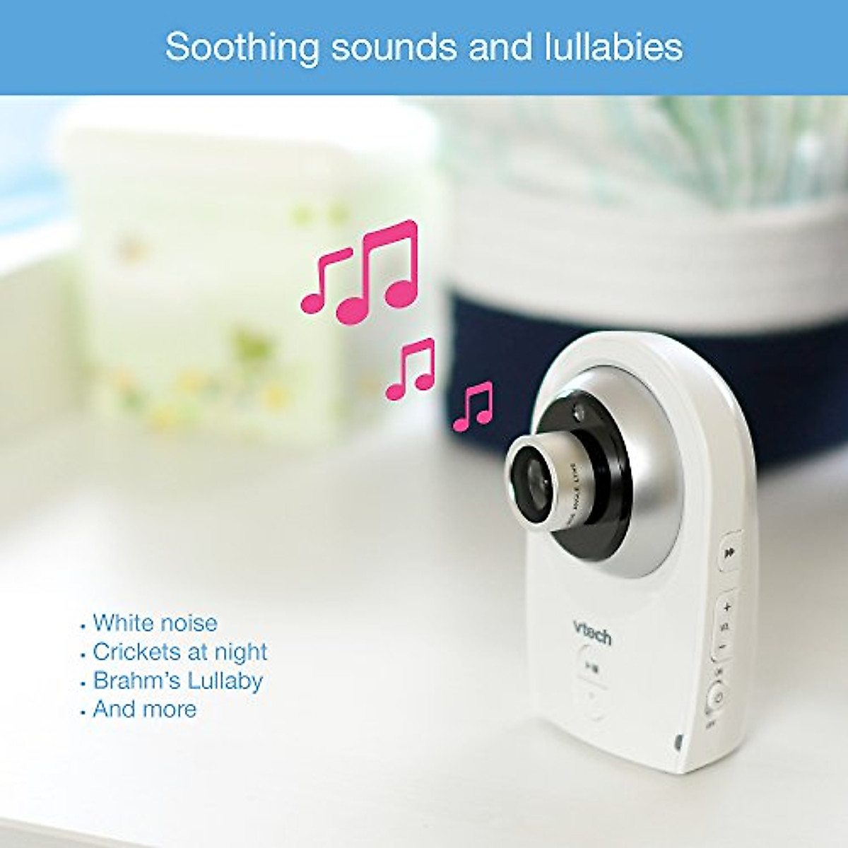 VTech VM351 Video Baby Monitor with Interchangeable Wide-Angle Optical Lens and Standard Optical Lens