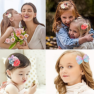 Fsmiling Hair Bows for Girls Alligator Clips Flower Girls Bows Grosgrain Ribbon Bows Hair Accessories for Girls