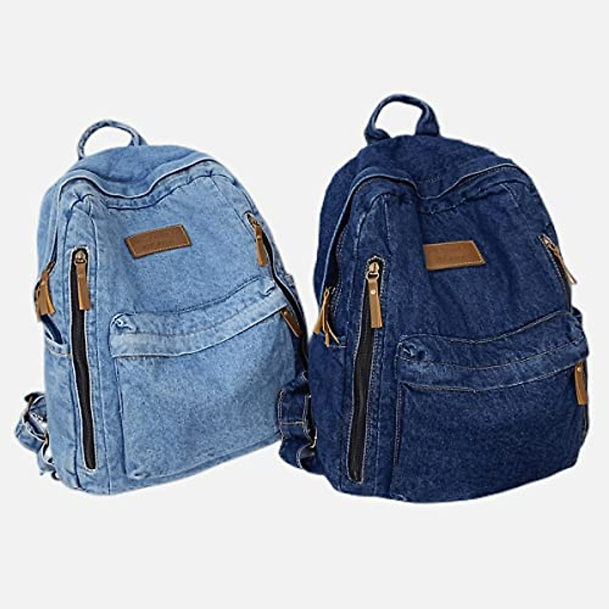 Panymmy Denim Backpack for Girls,Jean Backpack for Women Daypack Jeans Rucksack Travel School Bookbag Shoulder Bag (Navy Blue)