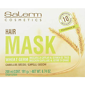 Salerm - Nourishing Hair Mask - 200 ml - with Wheat Germ - for Dry and Damaged Hair - Deep Hair Hydration - Shine and Brightness - Hair Strengthening