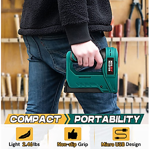 NEU MASTER Staple Gun Cordless, NTC0070 Li-ion Rechargeable Battery Staple Guns kit with Staples and USB Charger, Power Tacker for Upholstery, Material Repair, Decoration, Carpentry, Furniture DIY