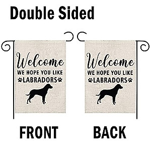 Labrador Garden Flag Labrador Flag Welcome We Hope You Like Labradors Garden Flag (Like Labradors F)