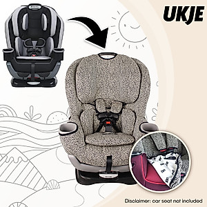 UKJE Protective Car Seat Cover Compatible with Graco Extend2Fit Convertible Car Seat, CPSC Standard Compliant, Toddler & Child Protector, Car Seat Cover Liner, Washable Car Seat Cover - Beige Leopard